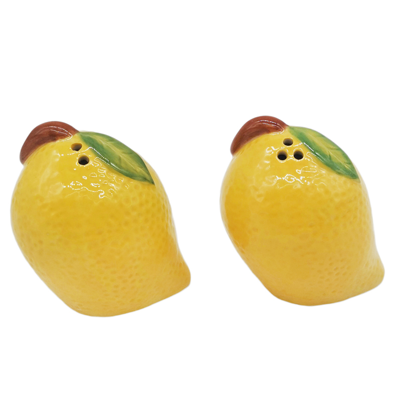 Wholesale Sunny Lemon Ceramic Pepper Shakers – Glossy Duo Set, FDA ...
